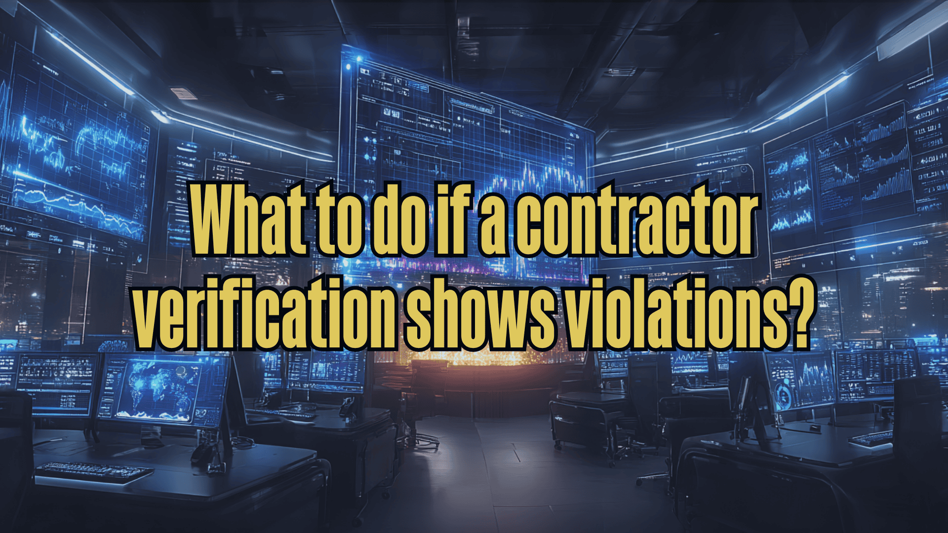 What to do if a contractor verification shows violations?